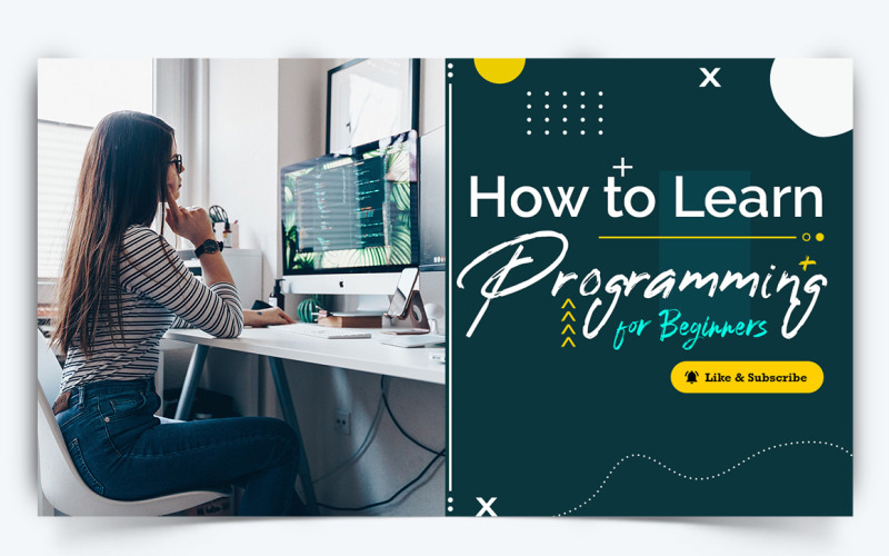 Computer Tricks and Hacking YouTube Thumbnail Design Template-16