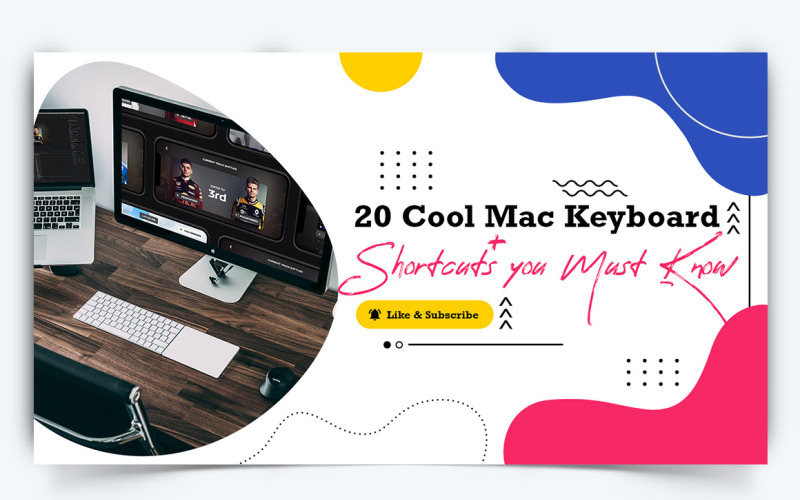 Computer Tricks and Hacking YouTube Thumbnail Design Template-19