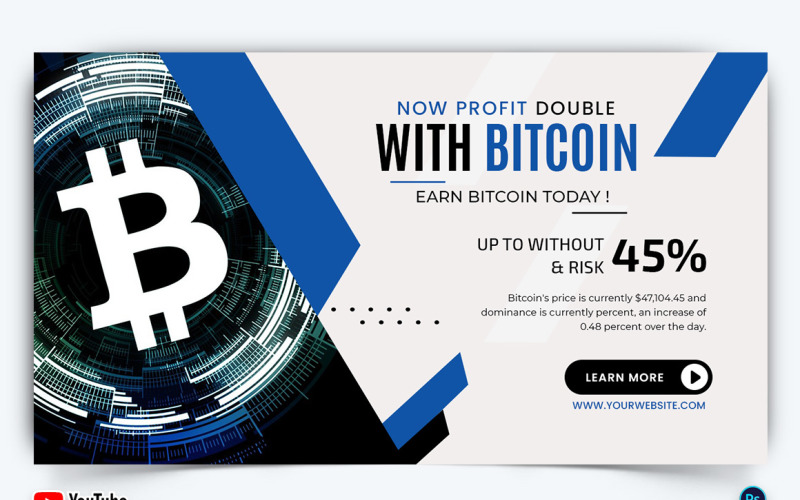 Cryptocurrency YouTube Thumbnail Design Template-30