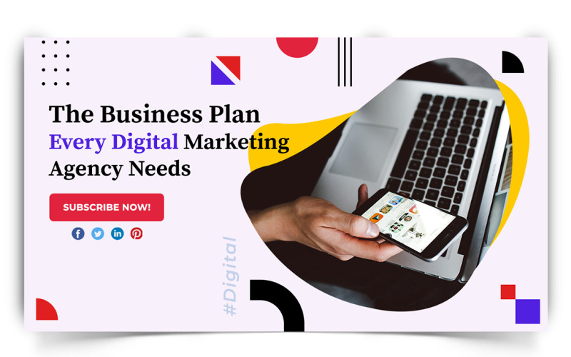 Digital Marketing YouTube Thumbnail Design Template-20