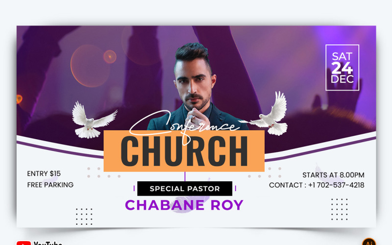 Church Speech YouTube Thumbnail Design -35 - TemplateMonster