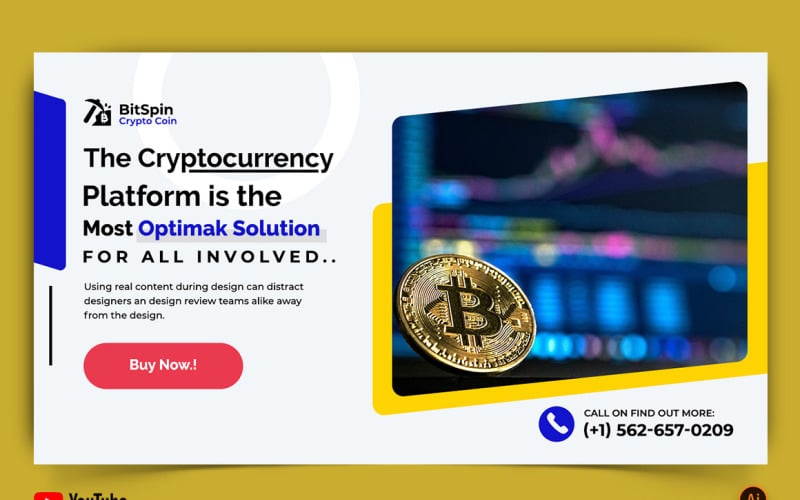 Cryptocurrency YouTube Thumbnail Design -16 - TemplateMonster
