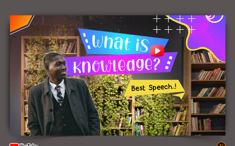 Education YouTube Thumbnail Design -01 - TemplateMonster