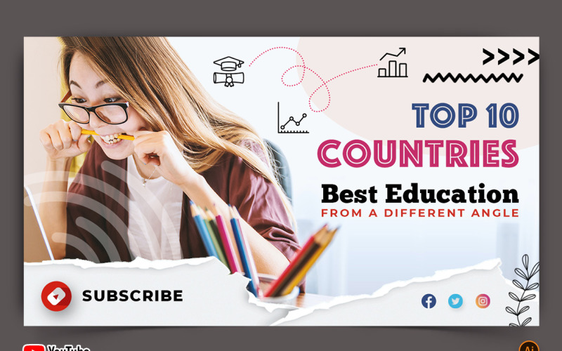 Education YouTube Thumbnail Design -04 - TemplateMonster