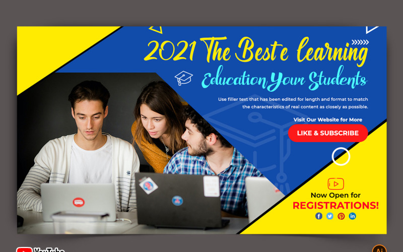 Education YouTube Thumbnail Design -13 - TemplateMonster