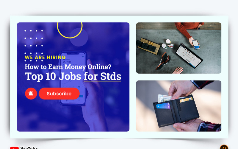 Online Money Earnings YouTube Thumbnail Design -13