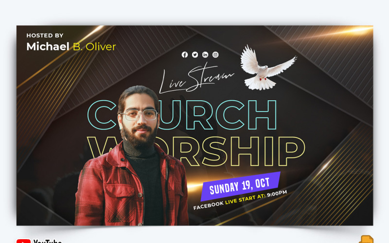 Church Speech YouTube Thumbnail Design -012 - TemplateMonster