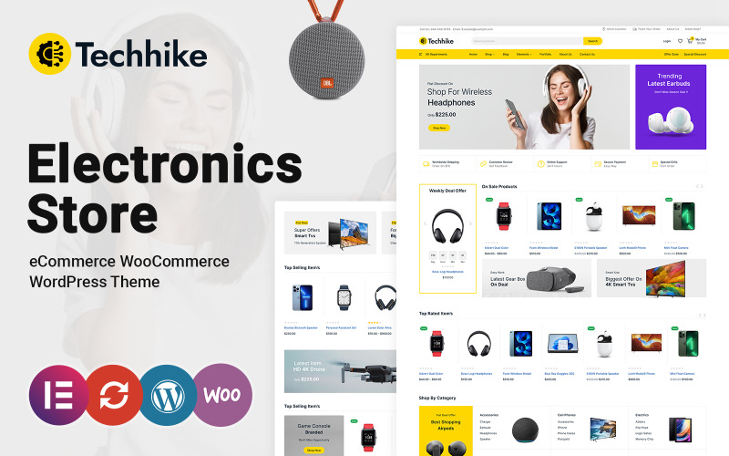Techhike - Thème WooCommerce pour magasin d'électronique polyvalent