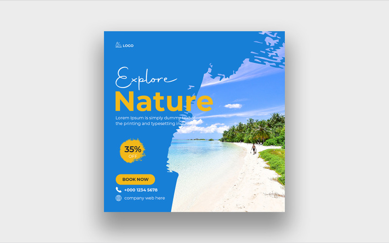 Travel Tour YouTube thumbnail Design - TemplateMonster