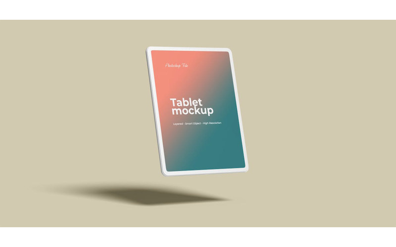Flying Tablet Mockup - Flying Tablet Mockup - TemplateMonster
