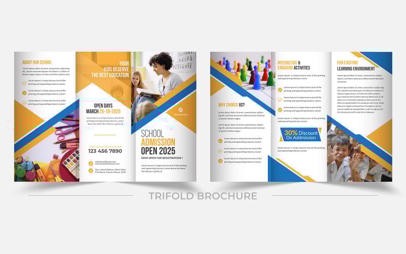 Admission Brochure Template | Educational Purposes Brochure Template ...