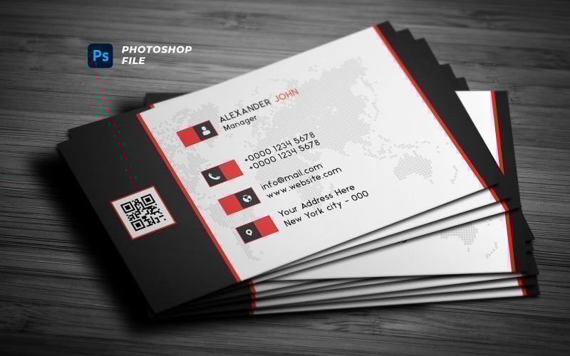 Modern Corporate Business Card Template 02 - TemplateMonster