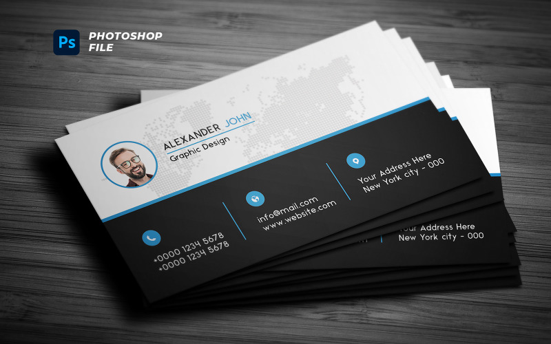 Modern Corporate Business Card Template 02 - TemplateMonster