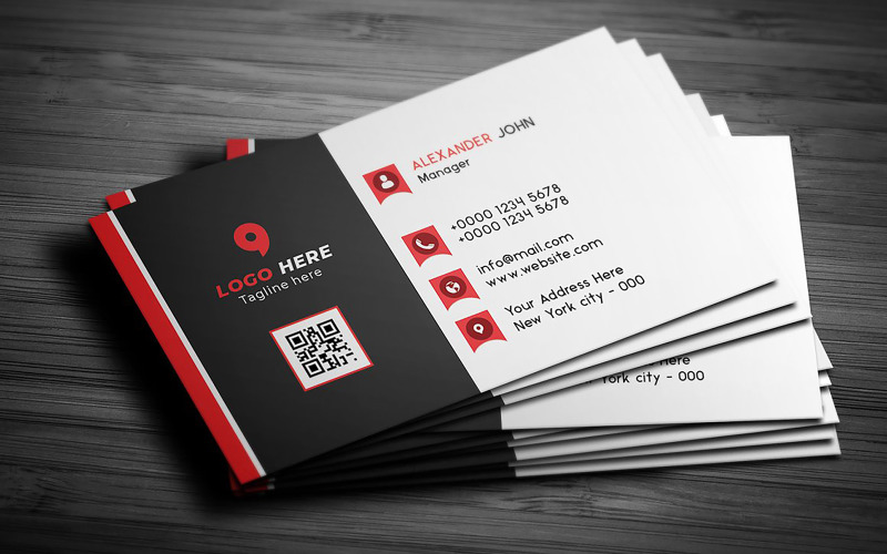 Formal Corporate Business Card #293715 - TemplateMonster