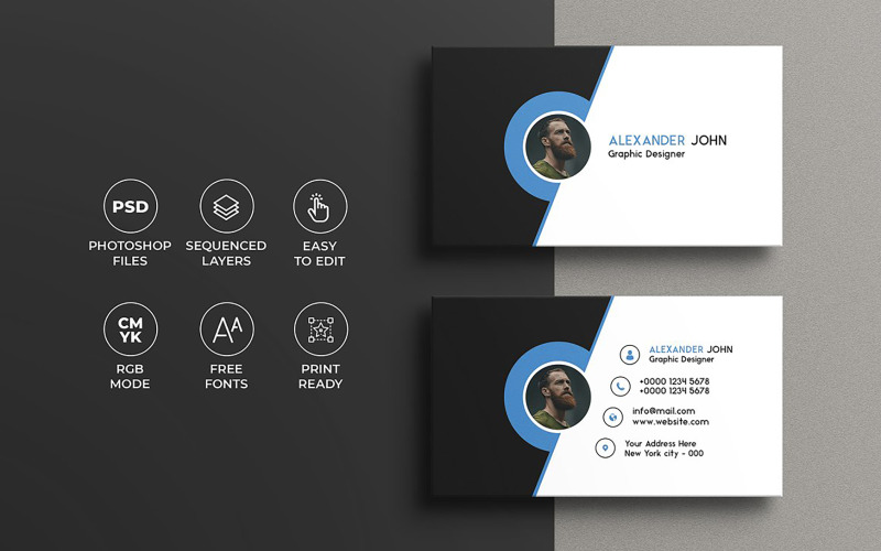 Individual Profile Business Card #293716 - TemplateMonster