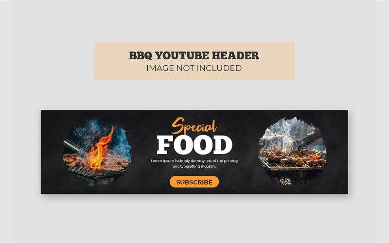 Food YouTube Cover Header #293964 - TemplateMonster