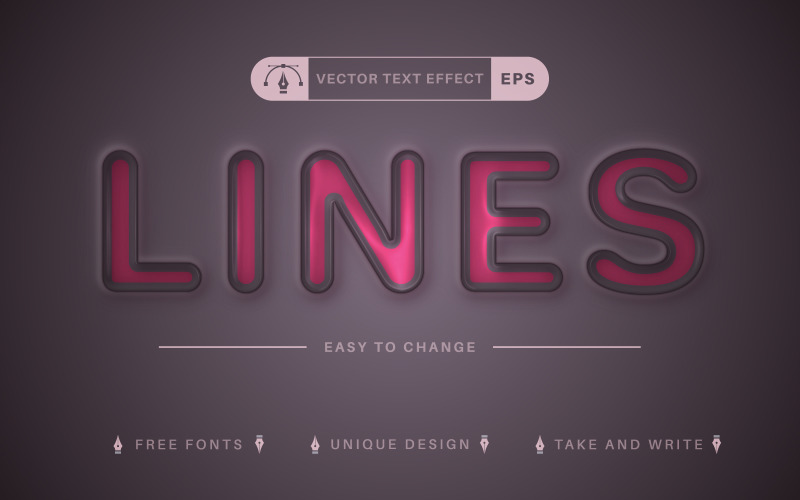 Set 100 Editable Text Effects, Font Styles - TemplateMonster