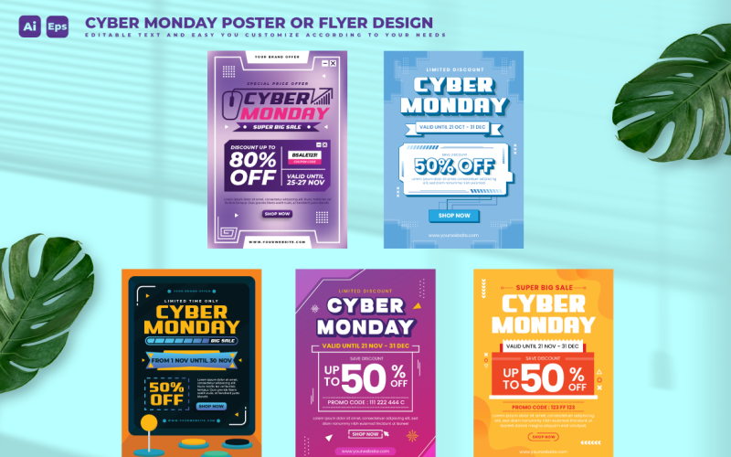 Cyber Monday Flyer Design Template V3 - TemplateMonster