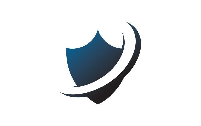 Kalkan logo şablonu tasarımı. vektör kalkan simgesi V1