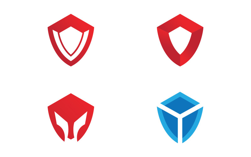 Shield logo template design. vector shield icon V12