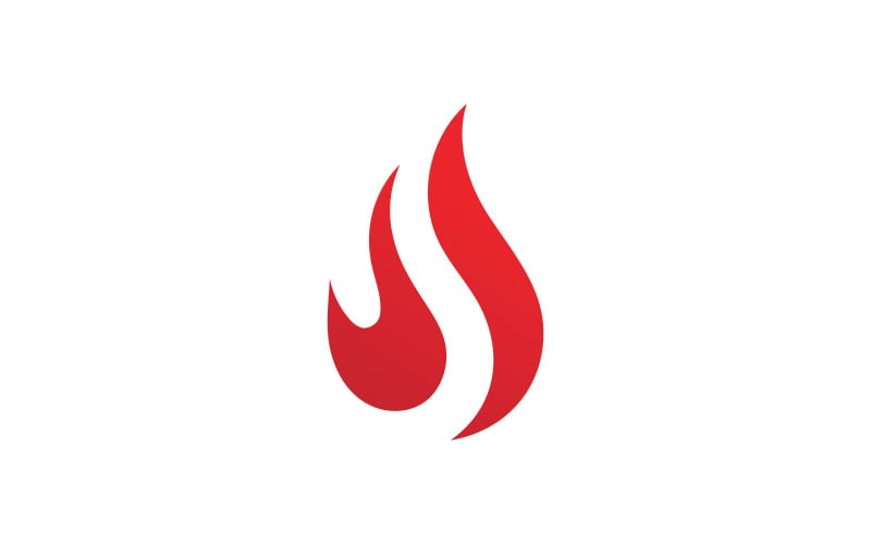 Design-Vektorvorlage für das Feuer-Flammen-Logo V6