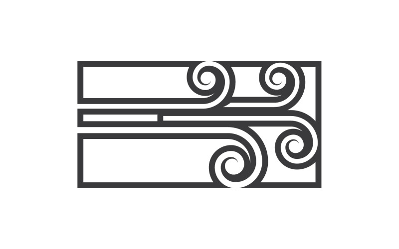 Wind Vector Design Illustration Template V12