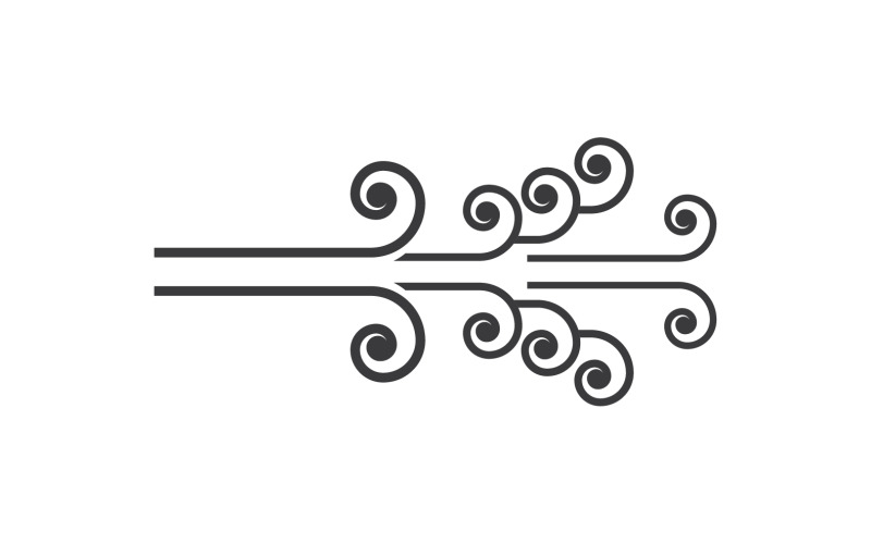 Wind Vector Design Illustration Template V4