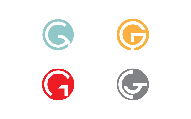 Initials G logo icon Vector design template V17