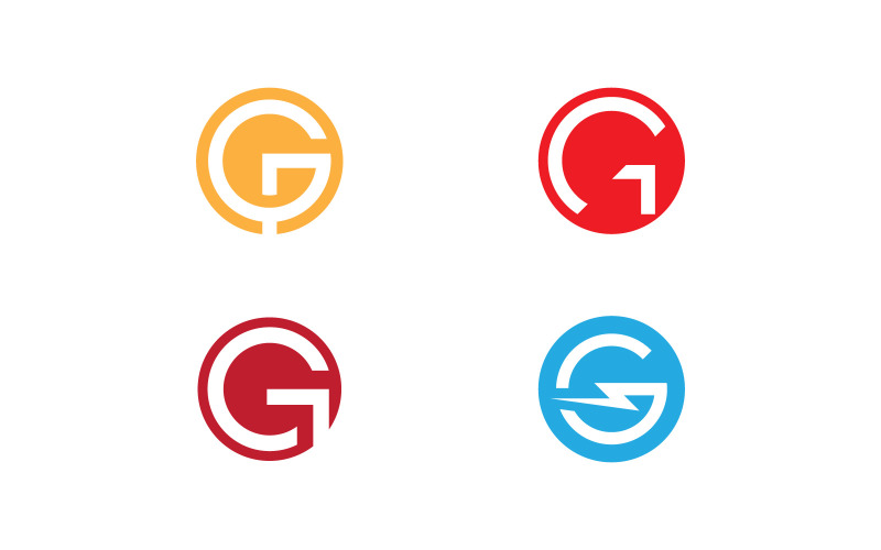 Initials G logo icon Vector design template V19