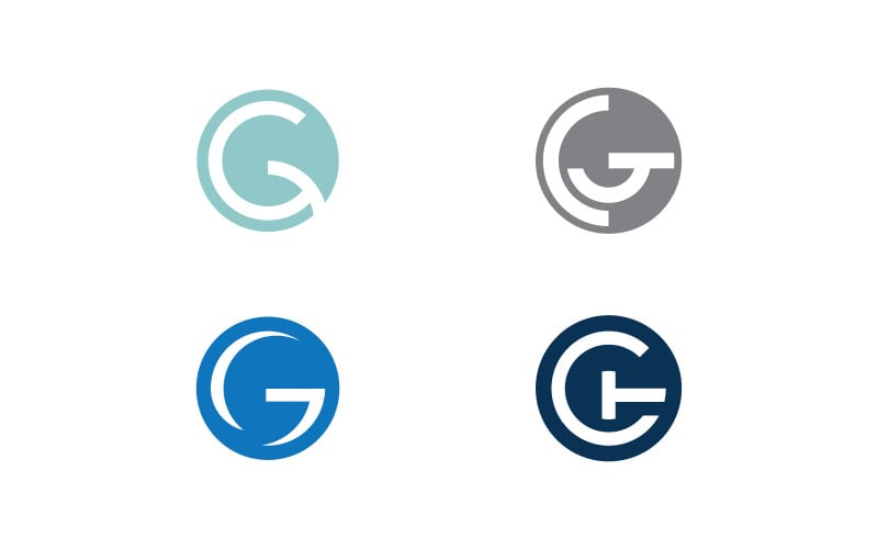 Initials G logo icon Vector design template V20