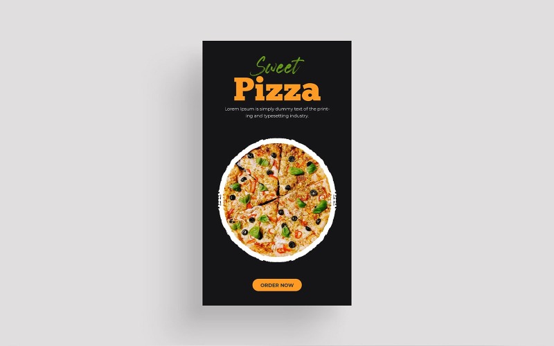 Pizza social media story design #294747 - TemplateMonster