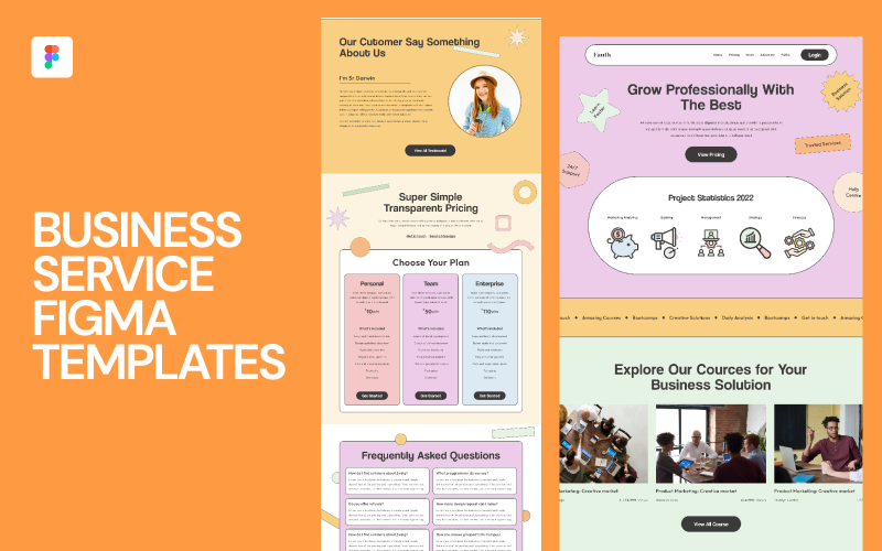 Business Service Figma Templates #294820 - TemplateMonster