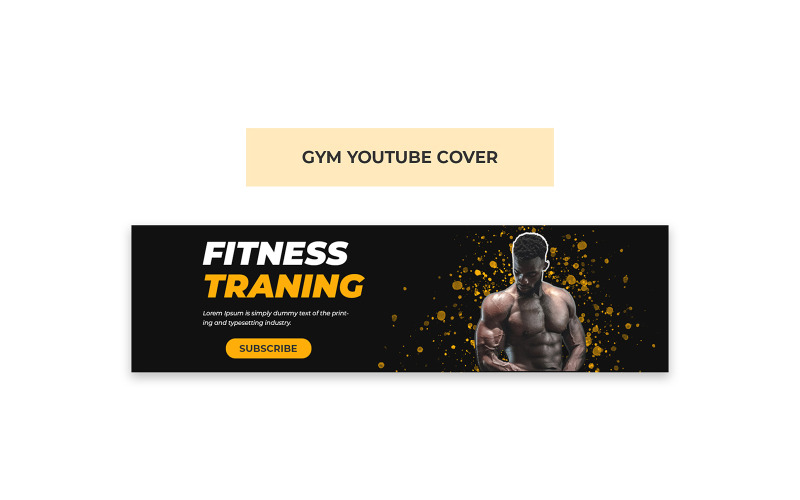 Gym YouTube Cover Photo Template #294908 - TemplateMonster