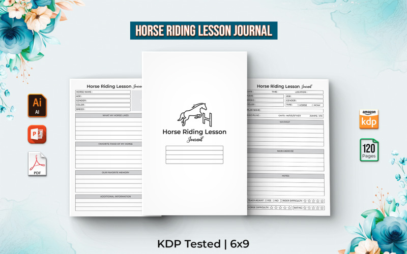 Horse Riding Journal | KDP Interior #294928 - TemplateMonster