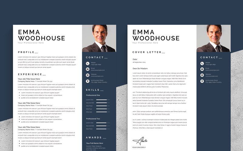 Clean Resume Template with Design #295029 - TemplateMonster