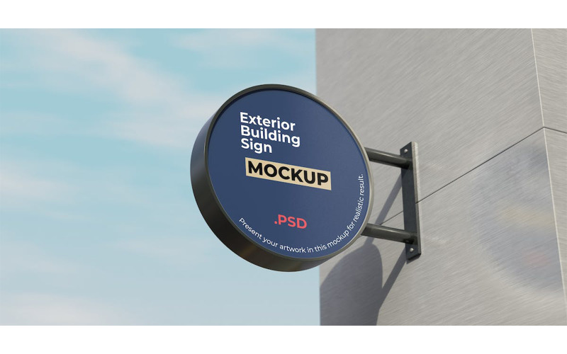 Exterior Building Sign Mockup #295078 - TemplateMonster