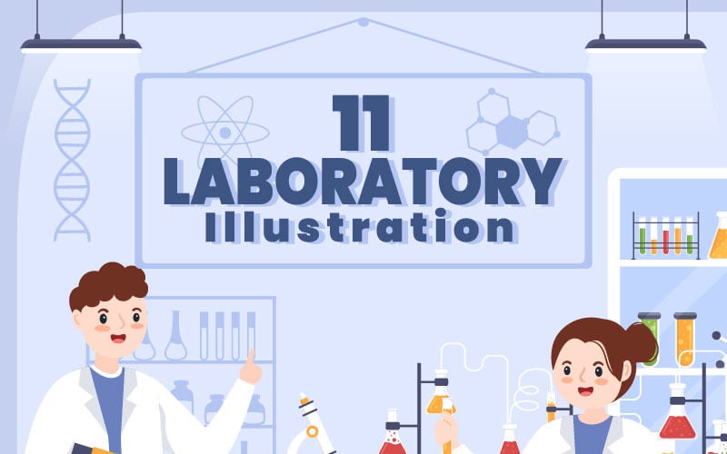 11 Laboratory Design Illustration #295064 - TemplateMonster
