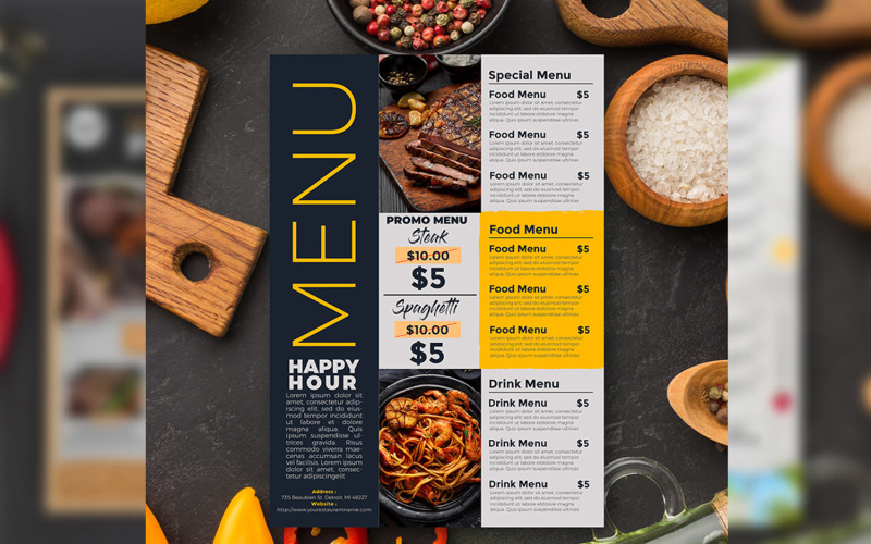 Simple Menu - Flyer Template #295133 - TemplateMonster