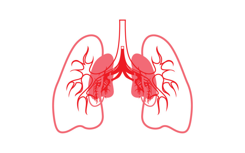 Human Lung Vector Image Template Vol 13 - TemplateMonster