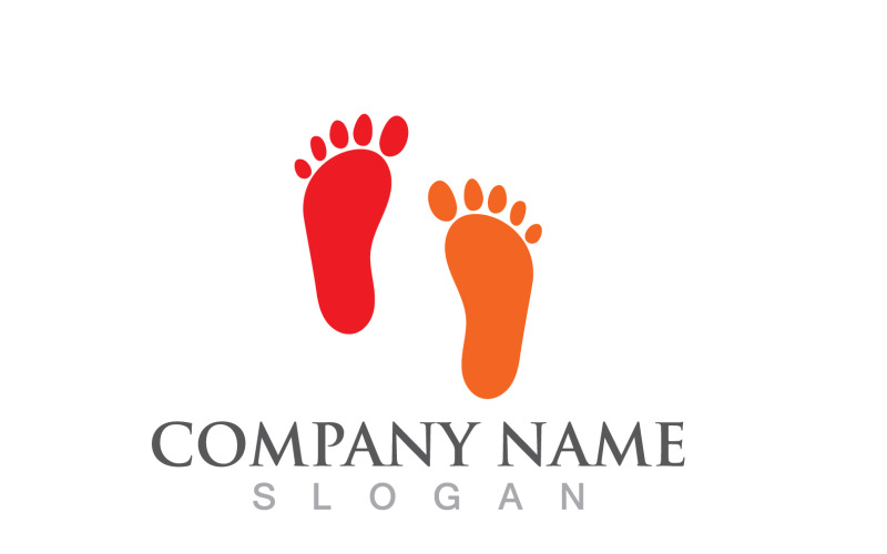 Foot Print Health Theraphy Logo Vector V1 - TemplateMonster