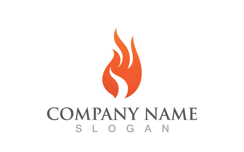Hot Fire Flame Logo Vector Template V1 - TemplateMonster