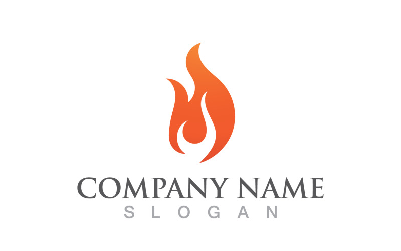 Hot Fire Flame Logo Vector Template V3 - TemplateMonster