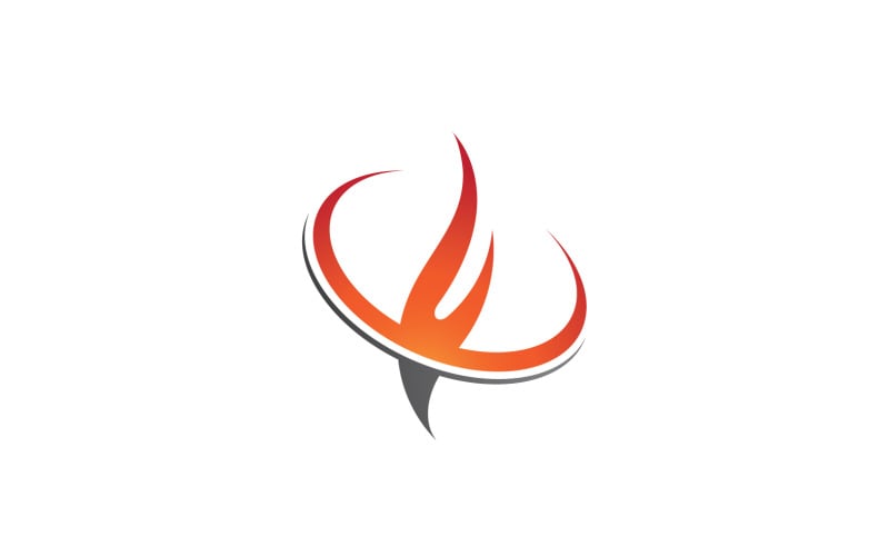 Oheň Plamen Vektorové Logo Horký Plyn A Energie Symbol V12
