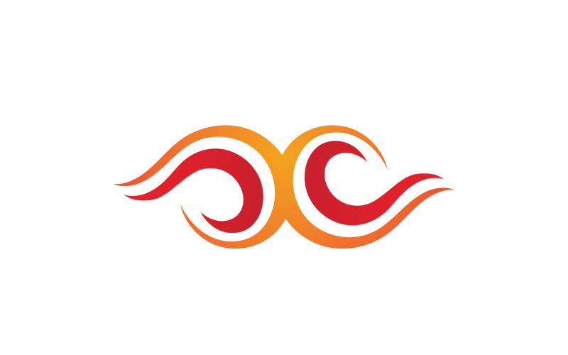 Feu Flamme Logo Vectoriel Gaz Chaud Et Symbole D'énergie V44