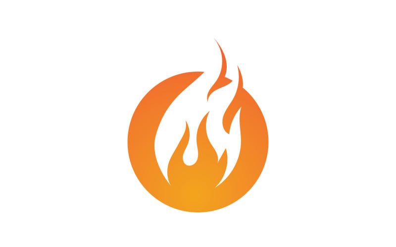 Fire Flame Vector Logo Hot Gas And Energy Symbol V58
