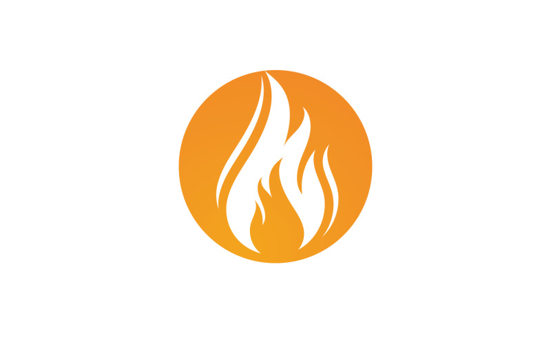 Logotipo de vetor de chama de fogo Símbolo de gás quente e energia V54