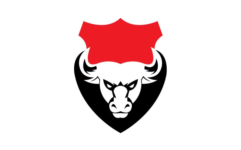 Creative Angry Shield Bull Head Logo Design Symbol 52