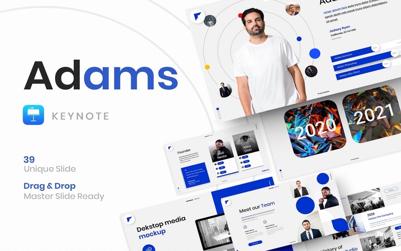 Adams - Plantilla de Keynote empresarial - TemplateMonster