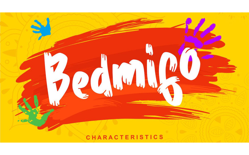 Bedmifo Characteristics Script Font #296001 - TemplateMonster