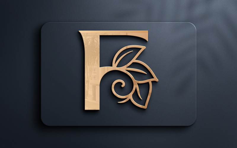 Letter F Monogram Beauty Logo design - TemplateMonster